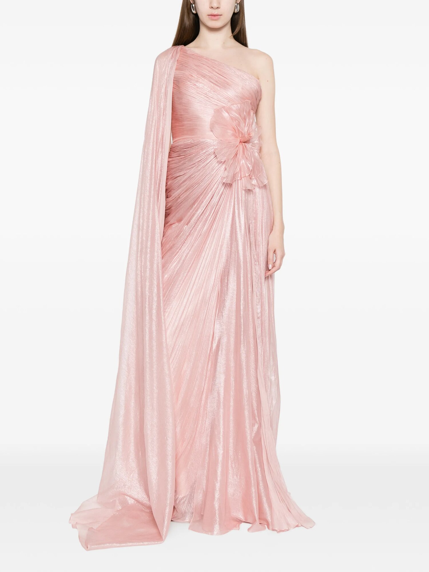 Платье Iris Serban Draped one shoulder dress, размер 38, розовый — фото 1