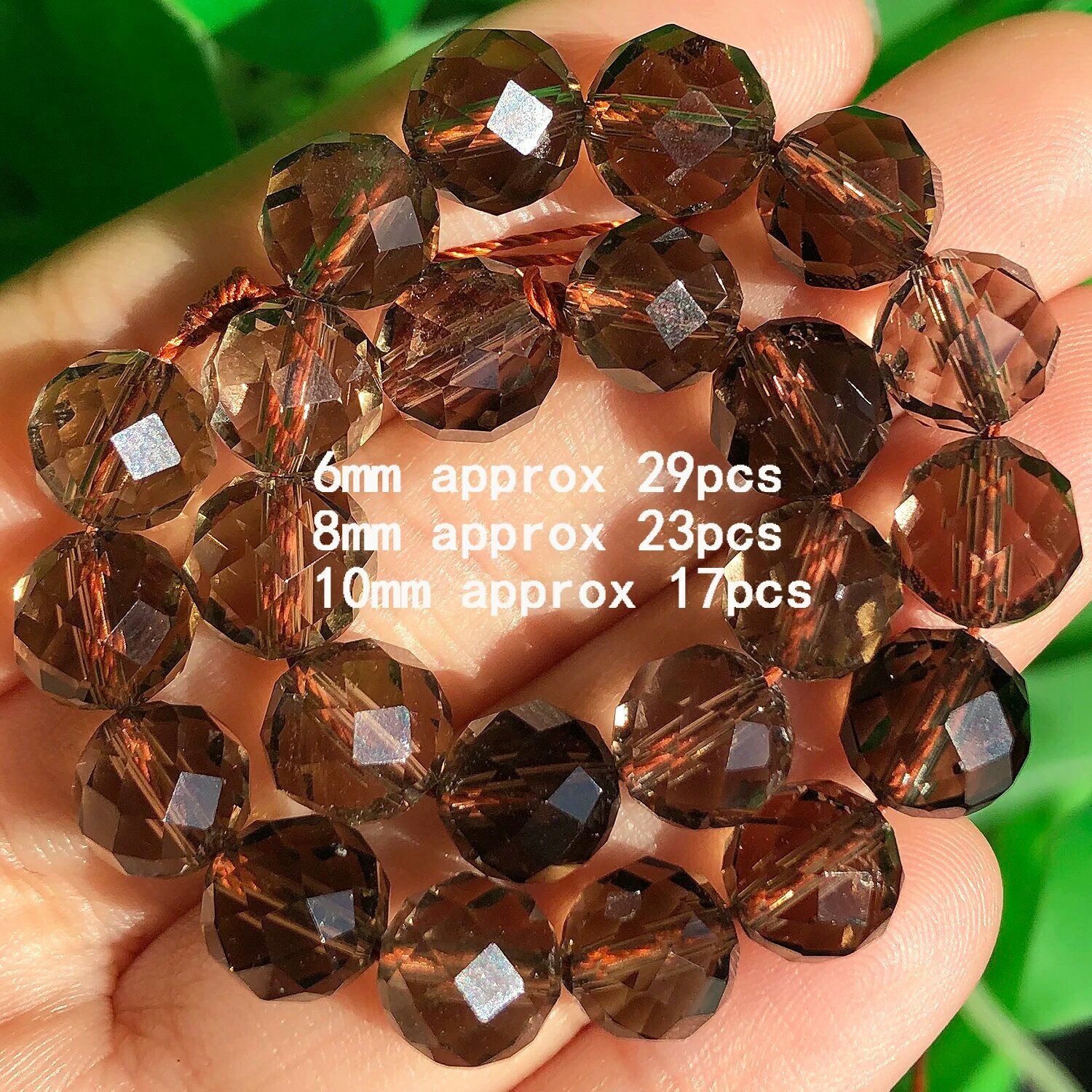 Бусины из дымчатого кварца Xilitata