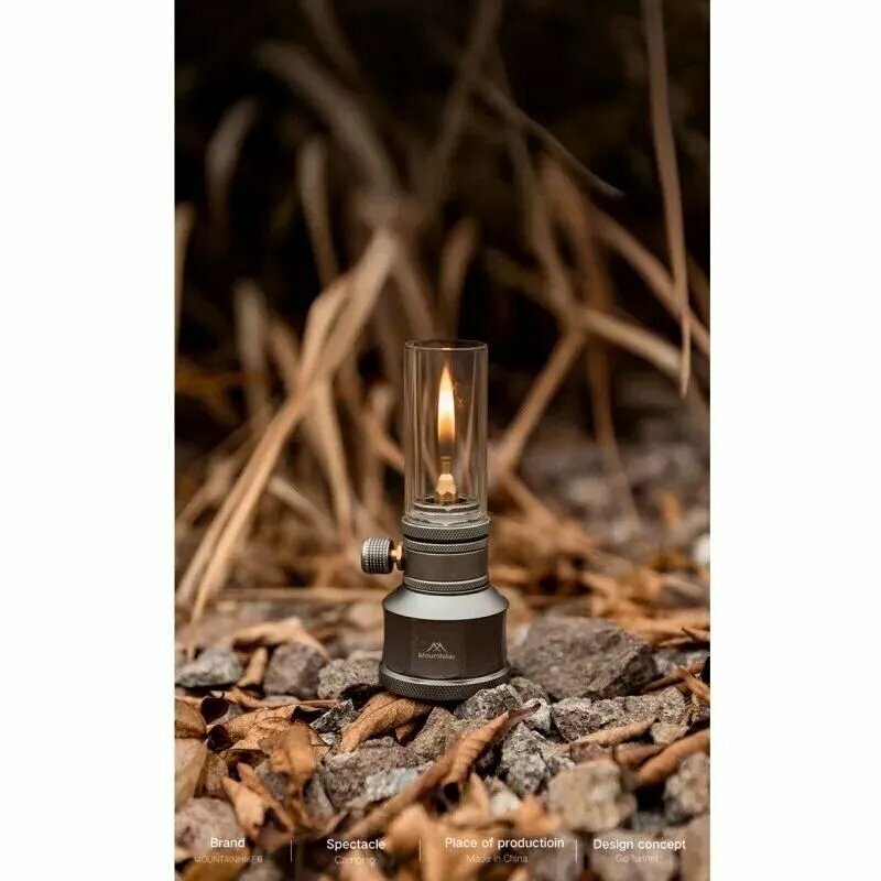 Туристическая бензиновая лампа темно-серый