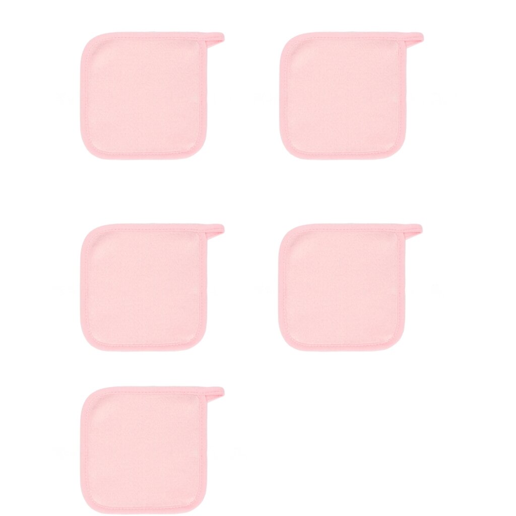 5шт Многоразовых Салфеток Для Снятия Макияжа, Мягкие Прокладки Из Полиэфирного Волокна Для Нежной Кожи И Водостойкой Туши