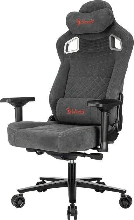 Кресло игровое A4Tech Bloody GC-660 серый искусственная замша