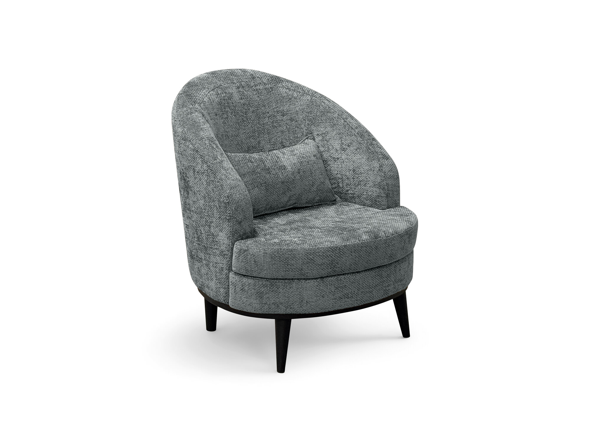 Кресло для отдыха в гостиную мягкое "Росмебель Verona", с мягкими подлокотниками, шенилл, шенилл, графит