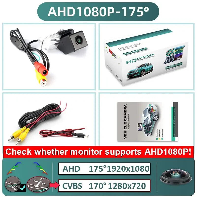 GreenYi камера заднего вида, автомобильный монитор заднего вида для Mercedes-Benz AHD1080P-CVBS720P