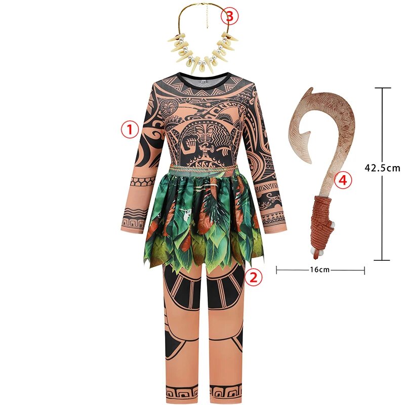 Детский костюм Мауи Disney из хлопка и полиэстера Size 160(11-12T), As Picture Show 7