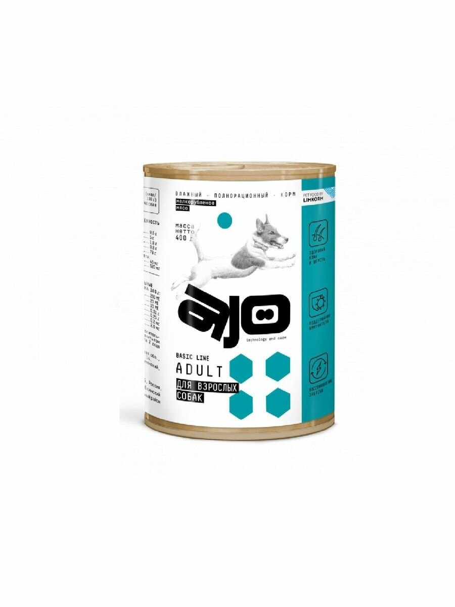 AJO Adult для взрослых собак 400г*12шт