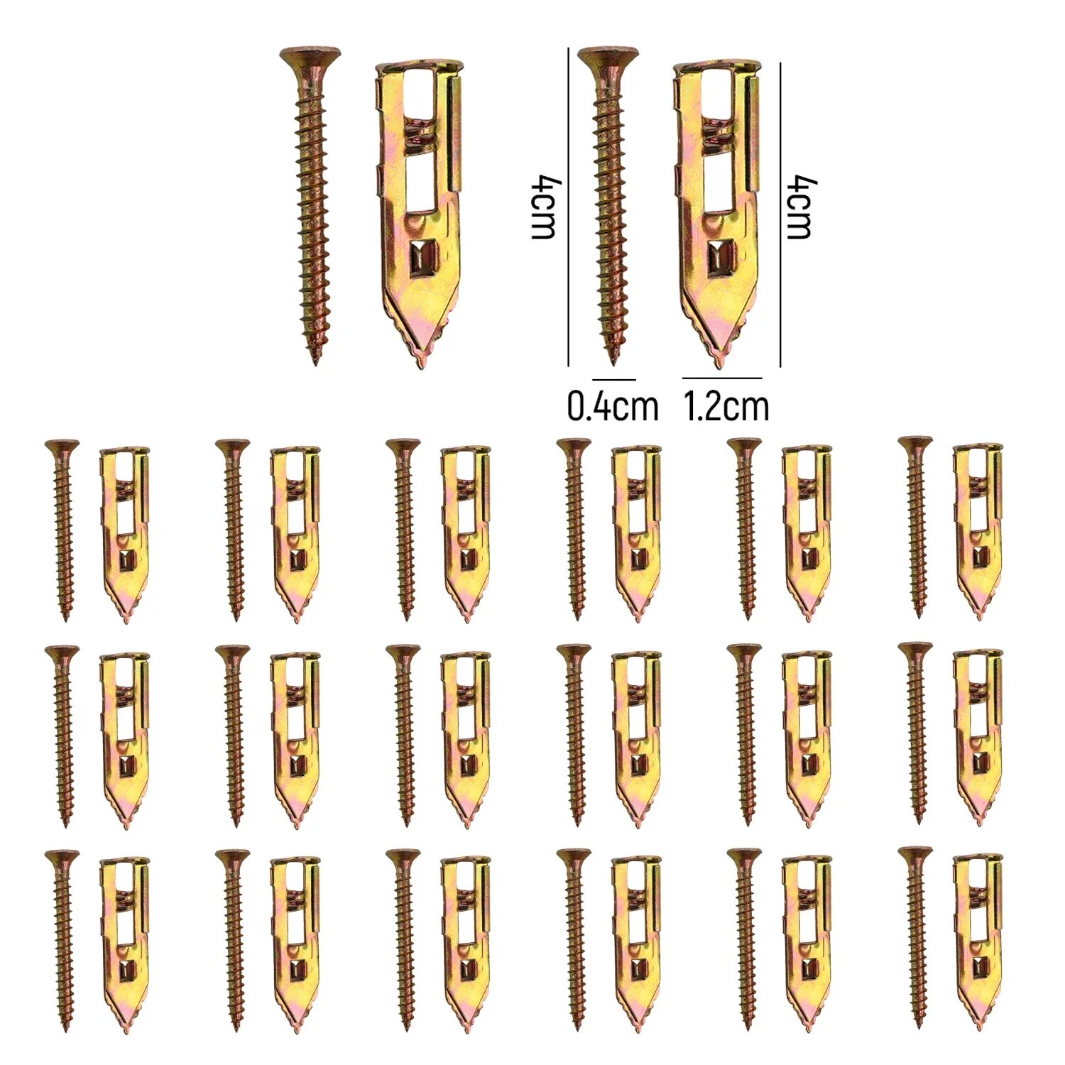 Расширительные анкеры из стали 12*30 мм / 12*40 мм Style- B, 10 Sets