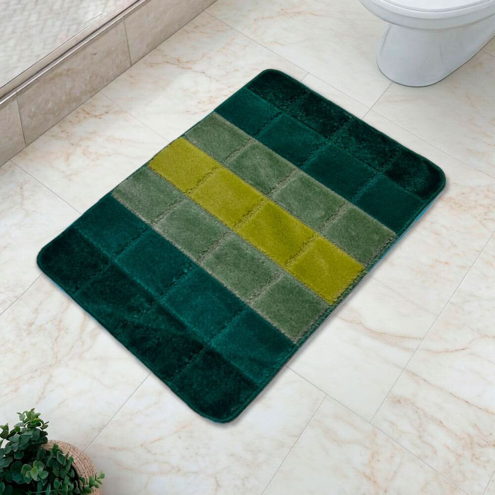 Коврик ворсовый "Comfort Quadro" 50х80см, полипропилен, зеленый
