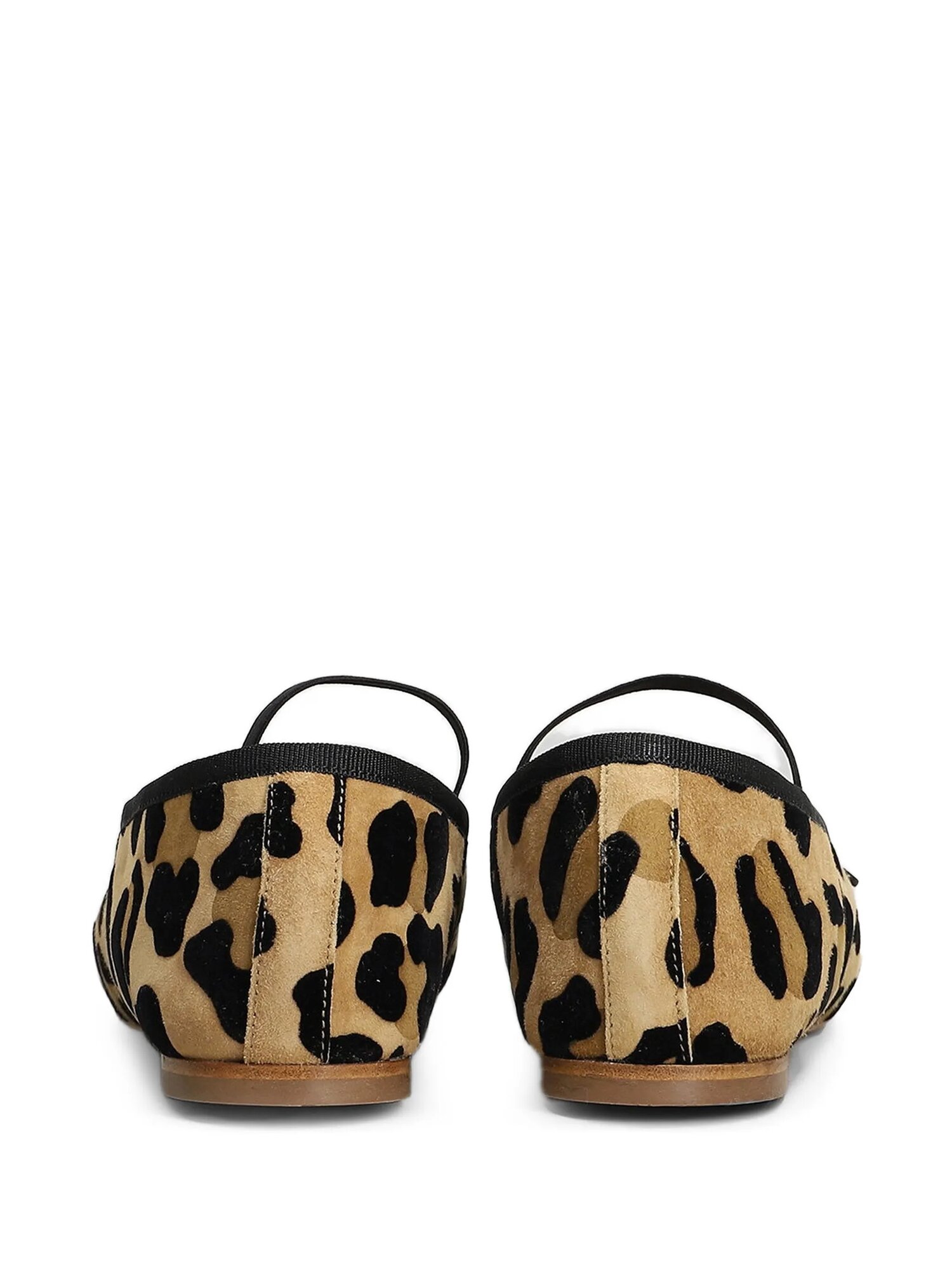 Балетки Anniel Leopard-print elasticated-strap suede ballet flats, размер 37, разноцветный — фото 1