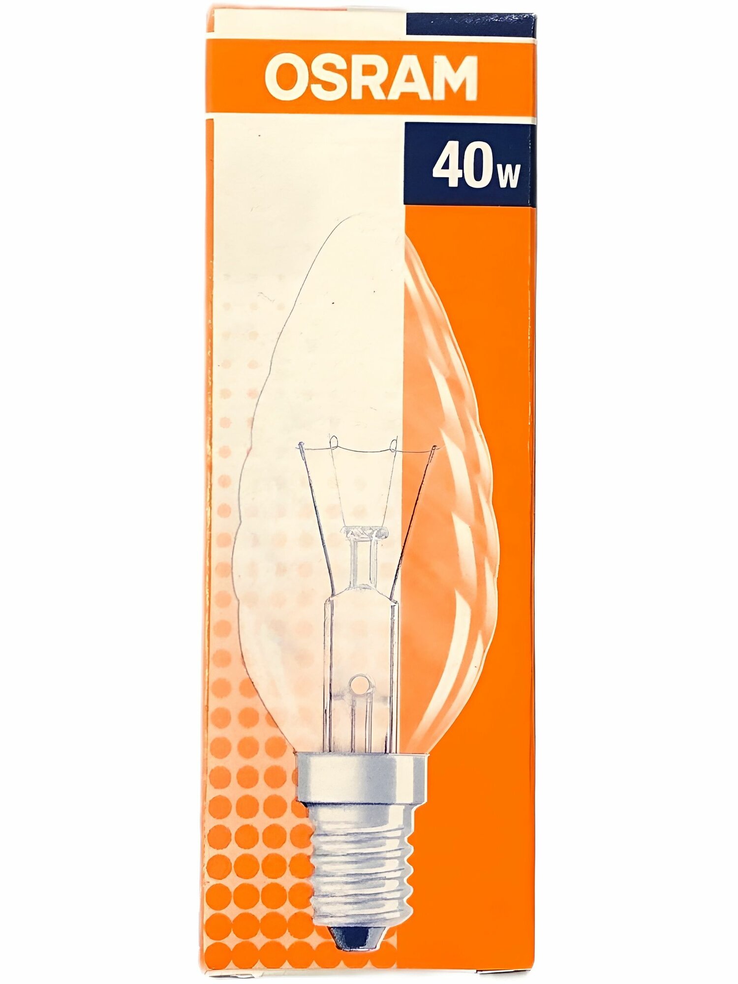 Лампа накаливания Osram E14 40W свеча прозрачная Индонезия