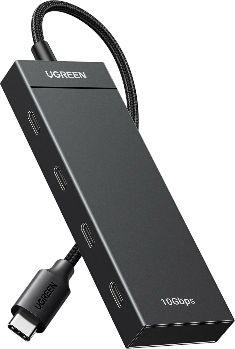 Хаб Ugreen CM806 черный , на 4 порта сверхскоростной компактный