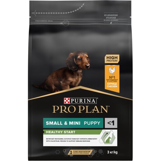 Сухой корм для щенков мелких и карликовых пород Pro Plan Small & Mini Puppy с курицей 3 кг