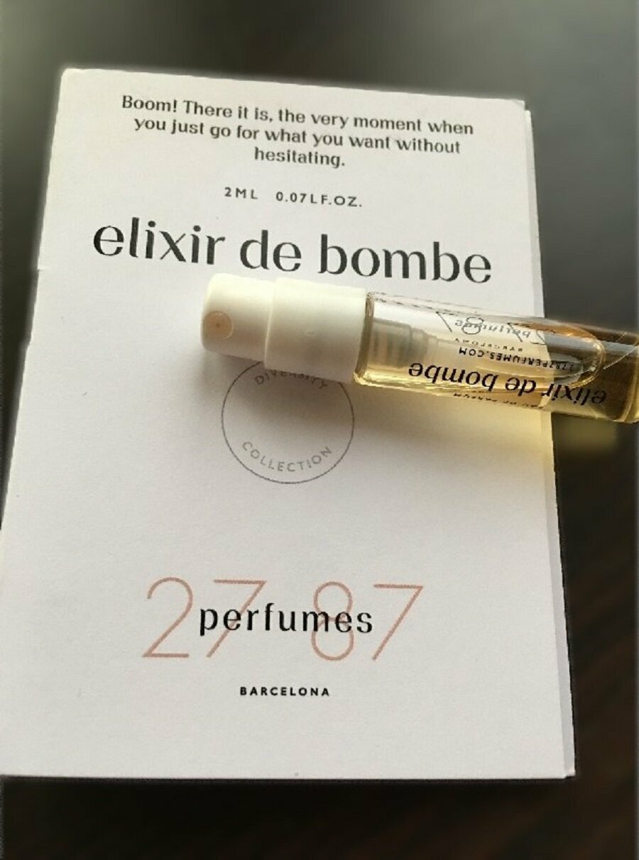 Парфюмерная вода мужская женская 27 87 Elixir De Bombe унисекс 2мл (edP - eau de Parfum)