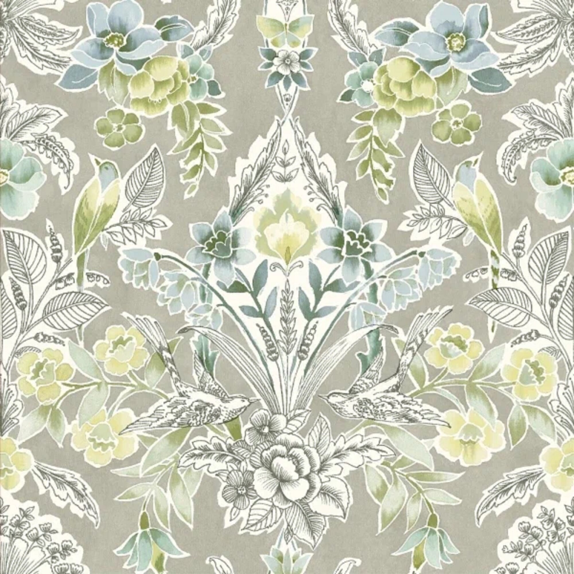 Обои Magic Flowers FD25862 A; 0,52x10,05 м. , флизелин , зеленый