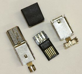 Разъем USB 2.0 Mini USB-b, вилка на кабель, 5 pin (4 контакта)