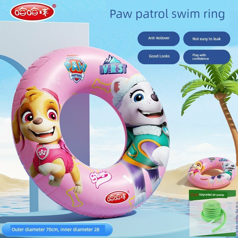 Детский плавательный круг Paw Patrol, утолщенный спасательный круг, предотвращающий переворачивание, надувной круг с