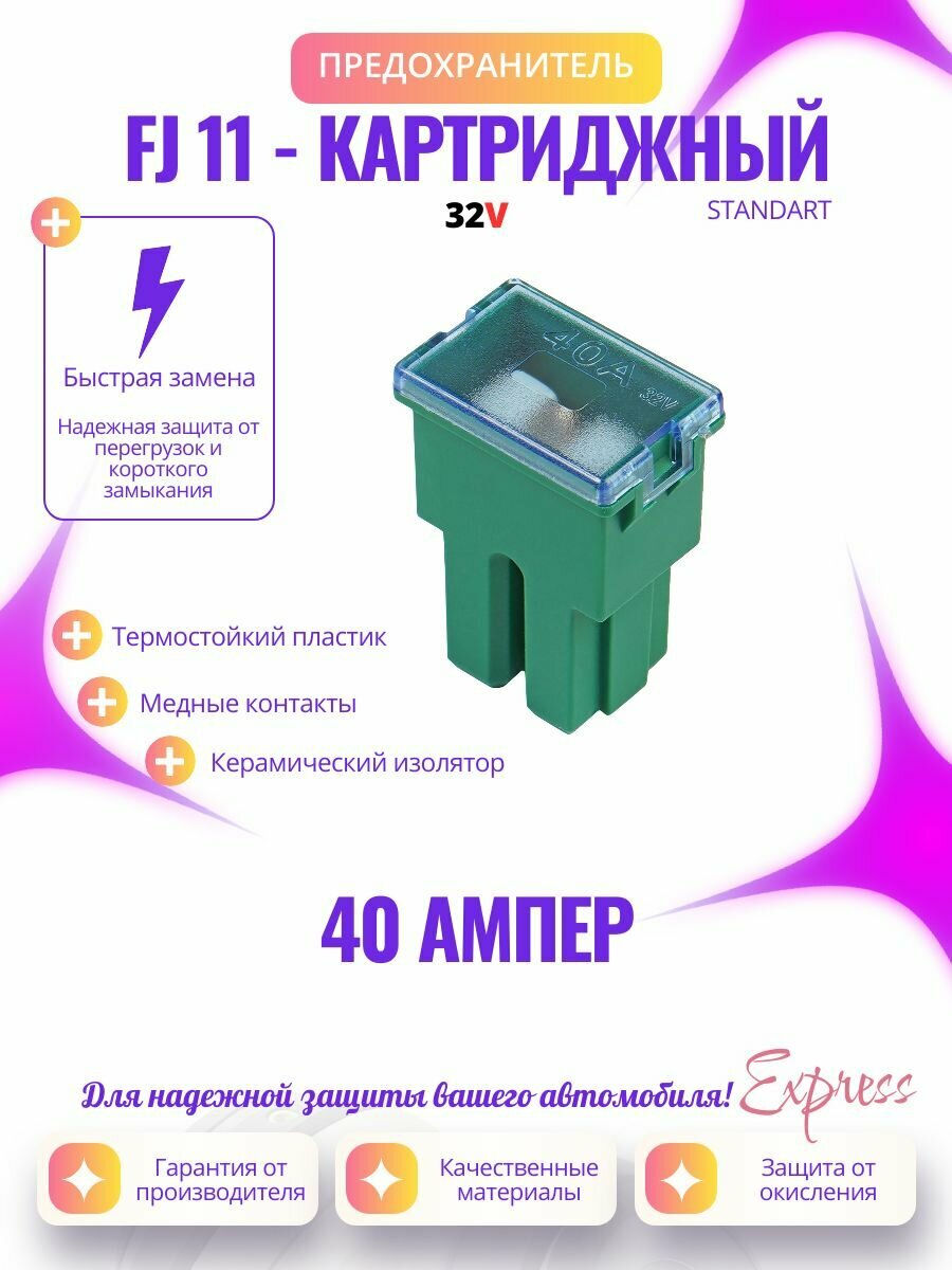 Предохранитель картриджный FJ11 40A