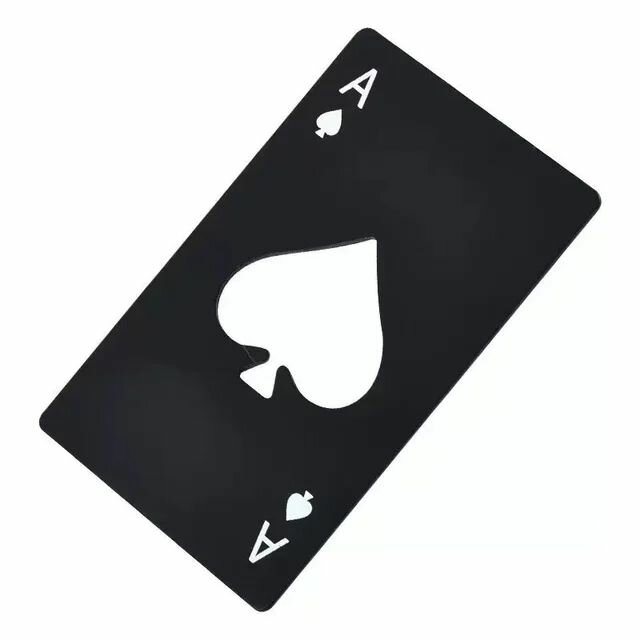 Открывалка для бутылок в виде карты из нержавеющей стали black