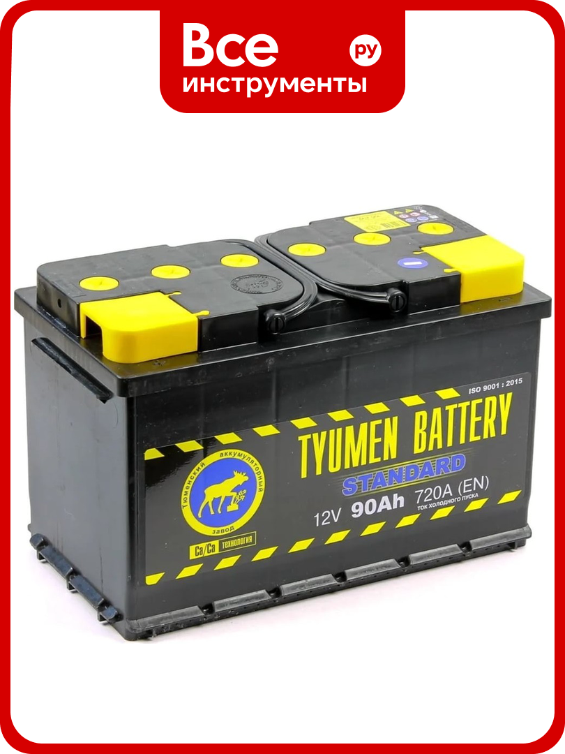 Аккумуляторная батарея TYUMEN BATTERY Тюмень standard 6ст -90.0l TNS90.0, кальциевая технология, обратная полярность