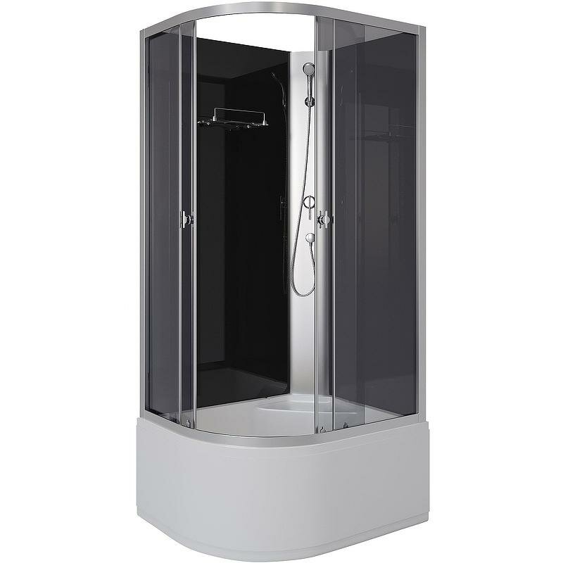 Душевая кабина Niagara Eco 90x80 E90 80 40R TN BK профиль хром, без гидромассажа, правая