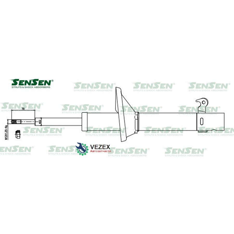 SENSEN 42141036 Амортизатор передний левый HONDA HR-V 1.6L 99-99