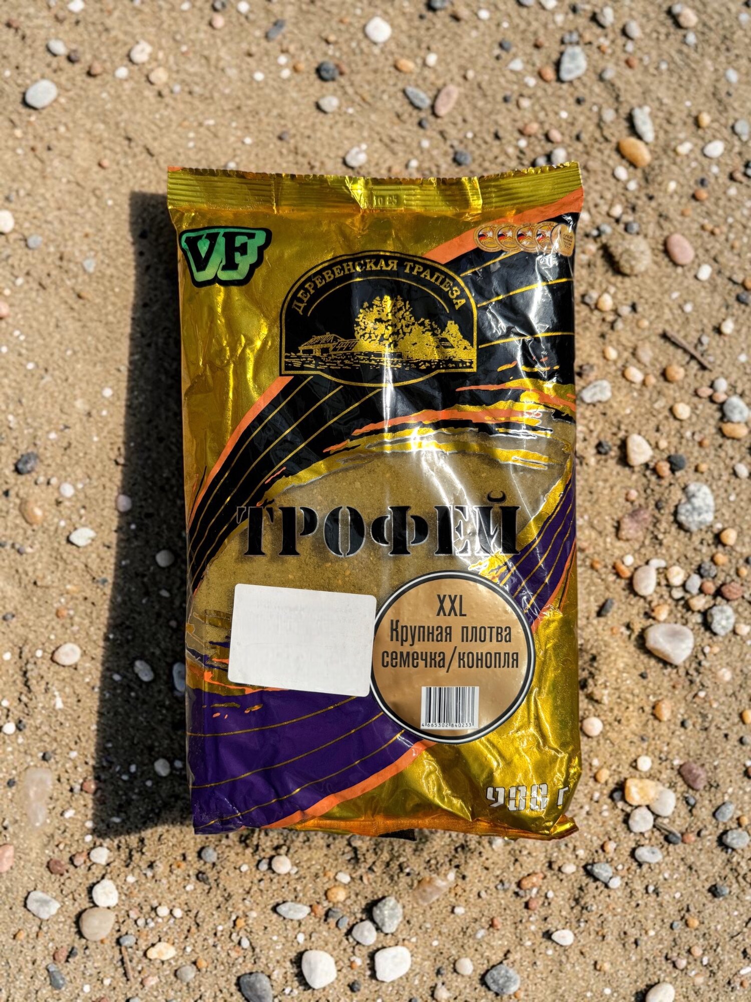 Прикормка VF Деревенская Трапеза Трофей XXL Крупная плотва Семечка-конопля 900 г