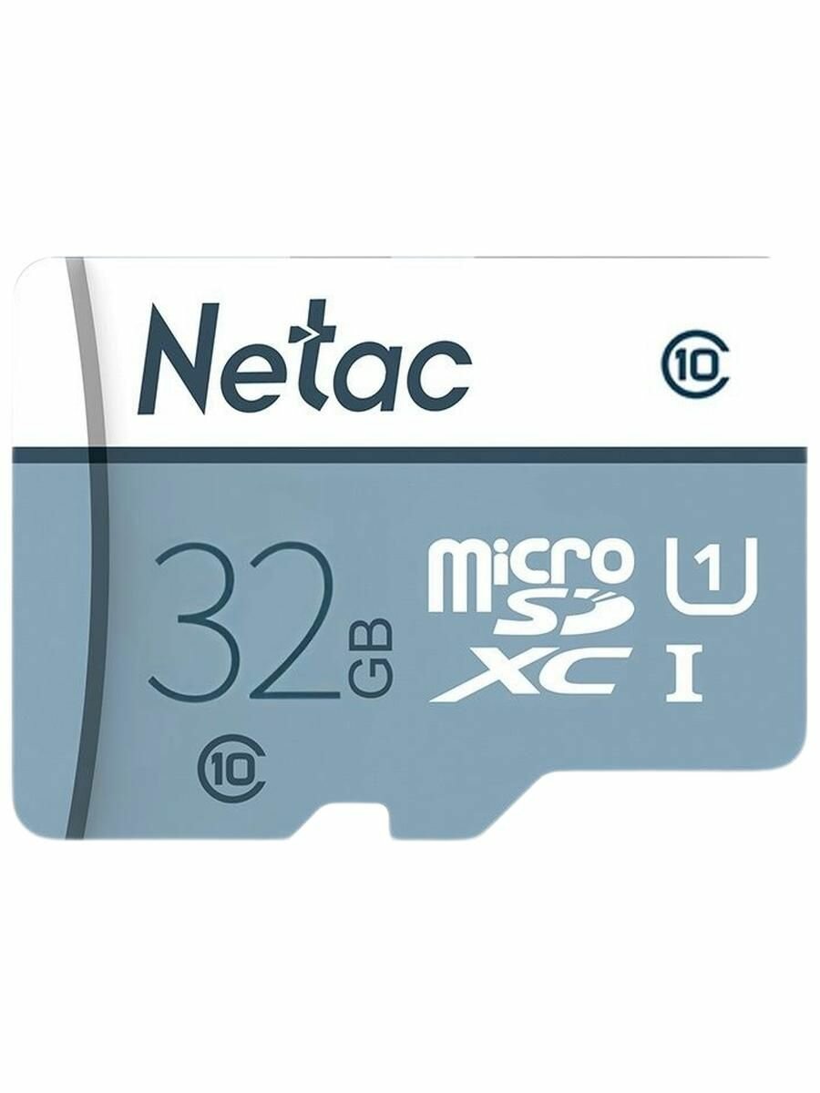 Карта памяти microSD P500 32GB blue Industry standard, пр-ль Netac