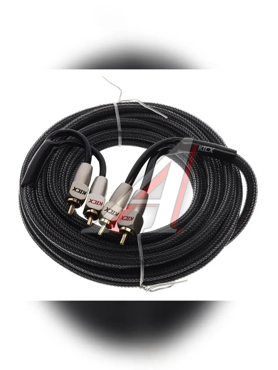Кабель RCA 2x2 5м KICX, двойная изоляция