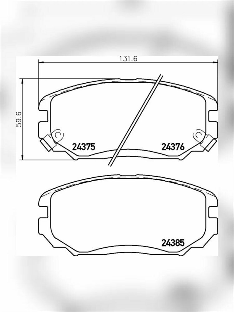 Колодки тормозные HYUNDAI NF передние (4шт.) MINTEX