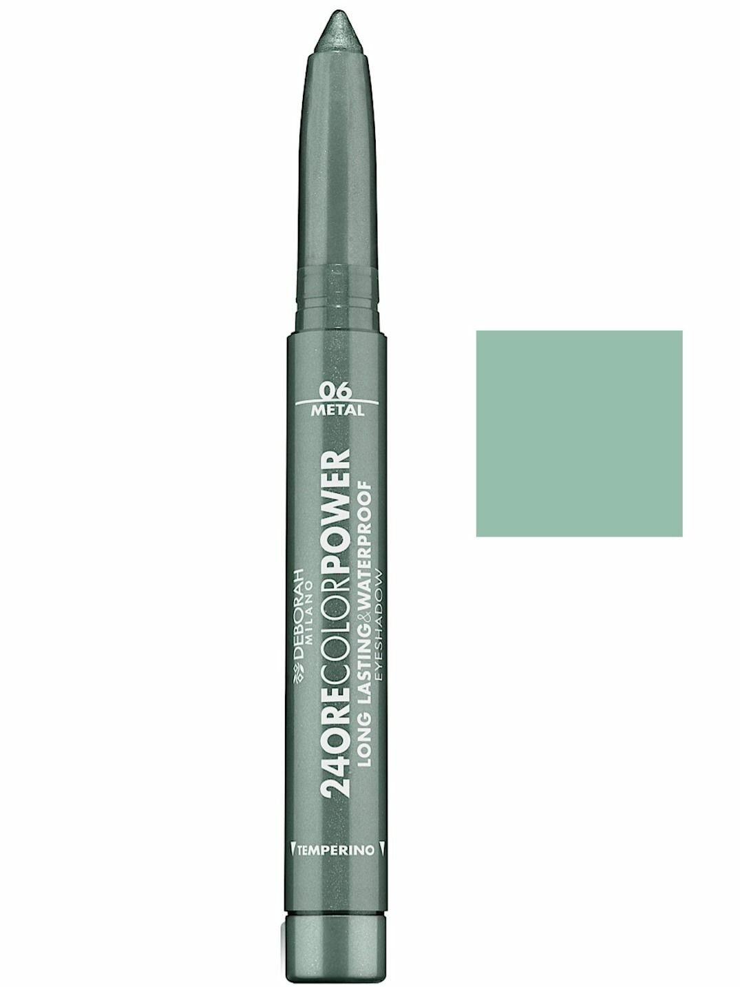 Deborah Milano Тени карандаш для век тон 06 золотисто-зеленый 24ORE COLOR POWER EYESHADOW стойкие 1.4 г.