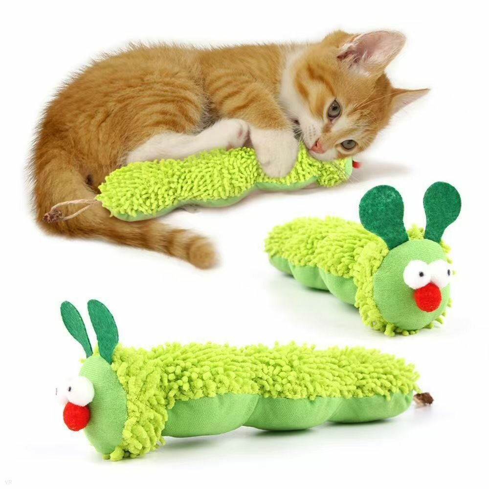 Кошачья Игрушка-гусеница Из Кошачьей Мяты