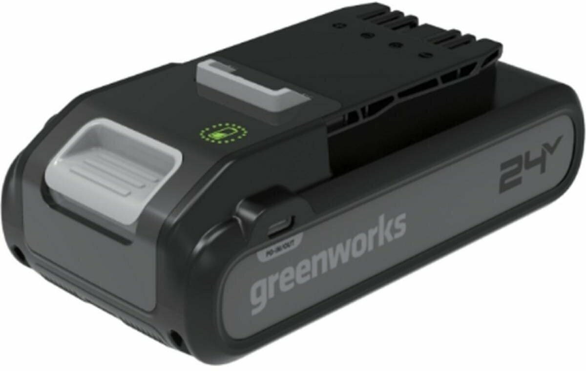 Аккумулятор GreenWorks 24V, 4А*ч с двумя USB-C разъемами 2940407