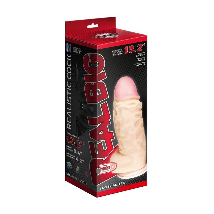 Вибростимулятор фаллоимитатор-гигант LoveToy«RealBig 13.2» на присоске
