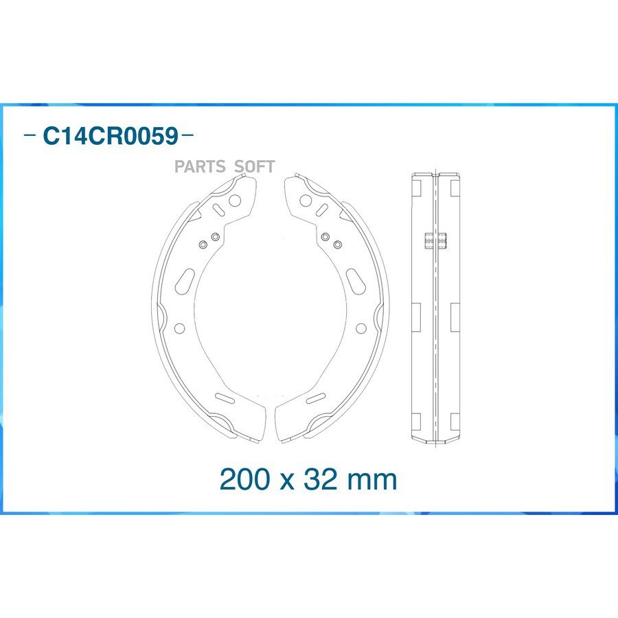Тормозные колодки задние барабанные CWORKS C14CR0059