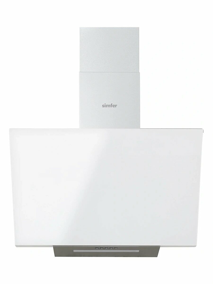 Вытяжка каминная Simfer SM61W1, наклонная, кнопочное управление, белый