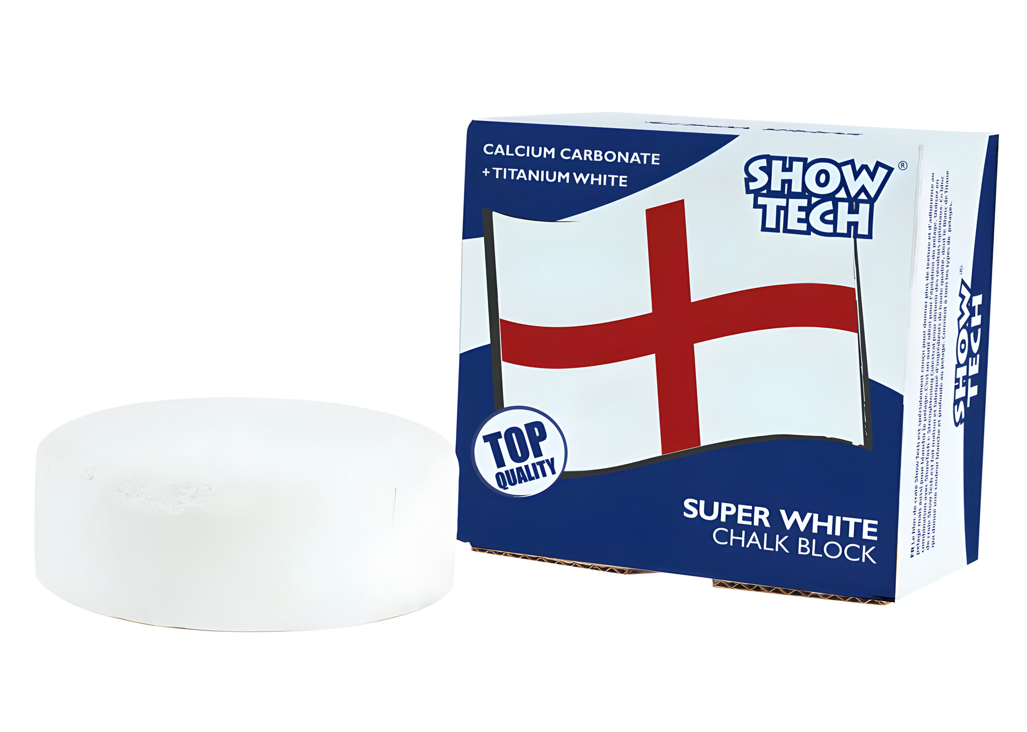 Меловой брусок для шерсти белый Show Tech English Chalk Block Super White Round