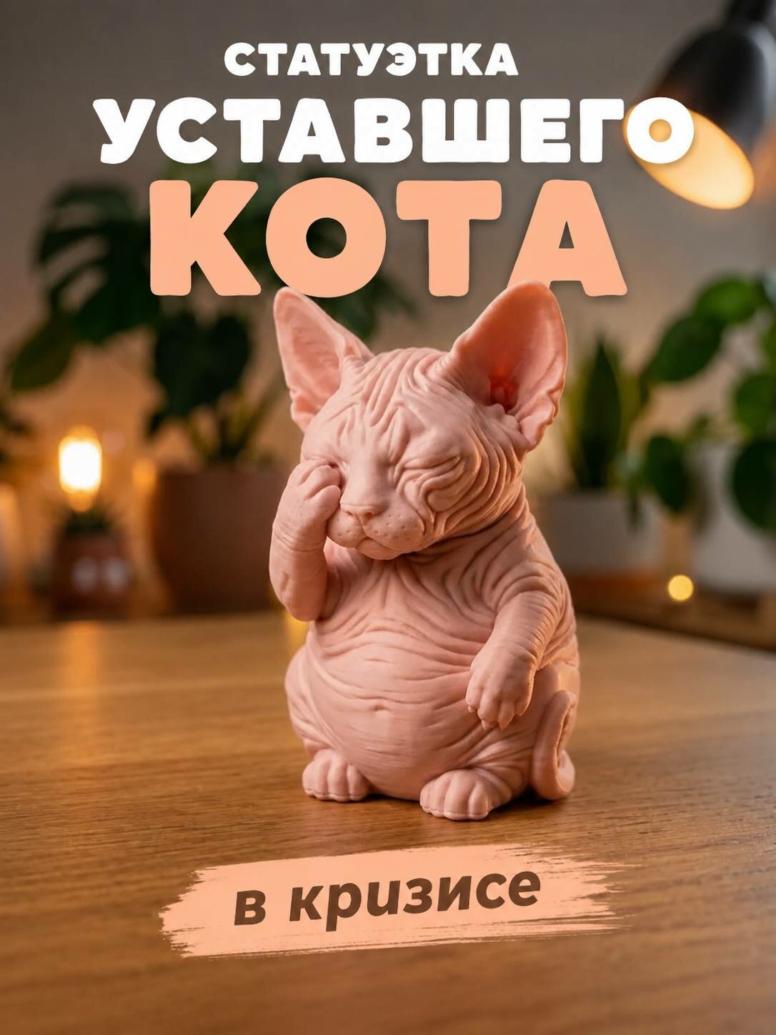 Сфинкс в кризисе статуэтка миниатюра на подарок офисная для дома