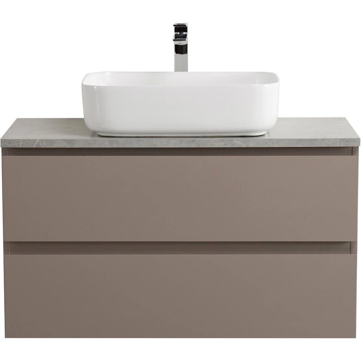 Тумба с раковиной и столещницей BelBagno 80 KRAFT-800-2C-SO-СO+KEP-80-MGL бежевая матовая