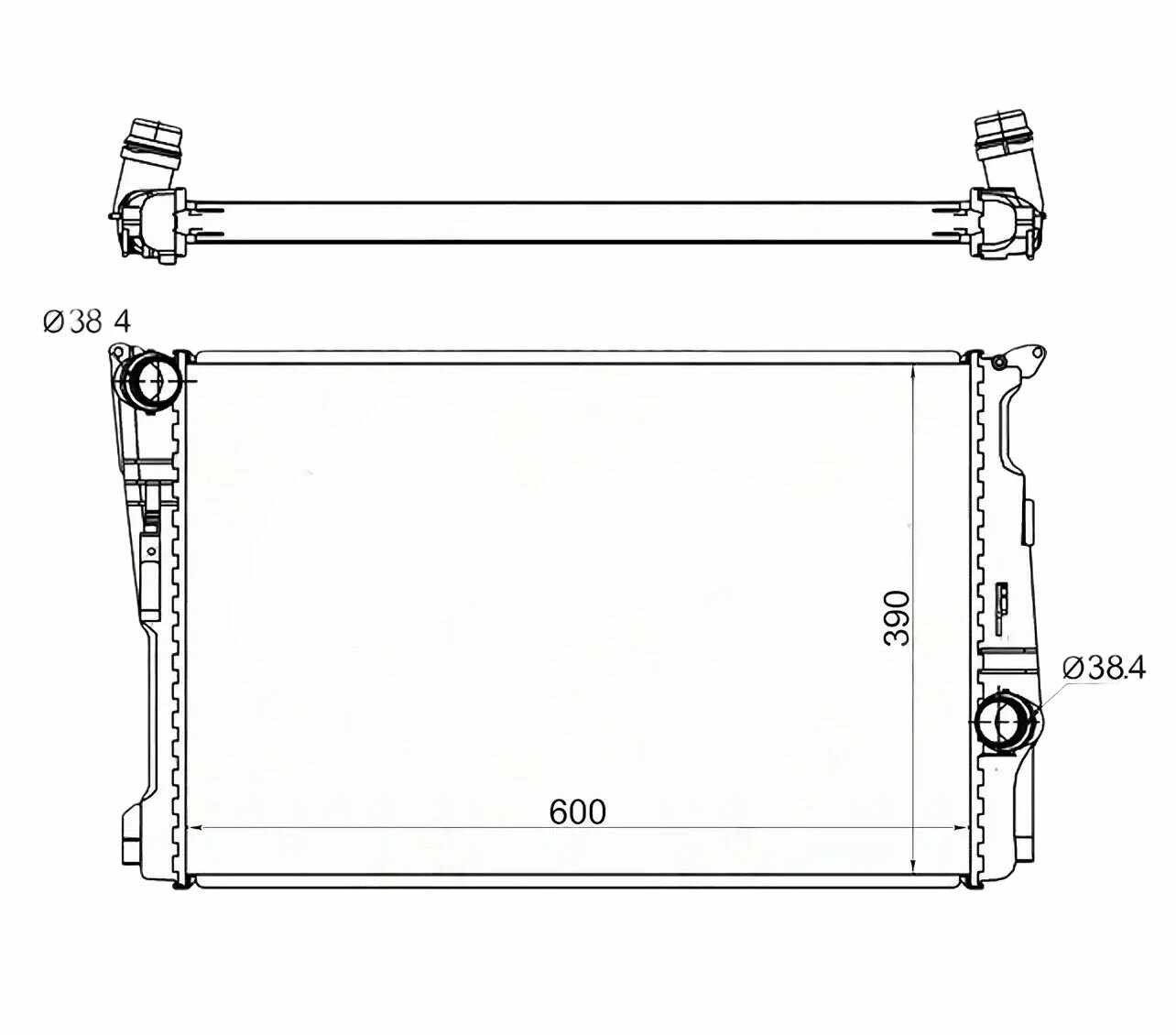 Радиатор SAT BW0014-1 BMW X3 10-17