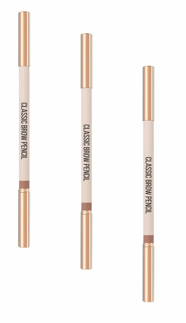 Карандаш для бровей Stellary с щеточкой / Classic brow pencil тон 03 3шт