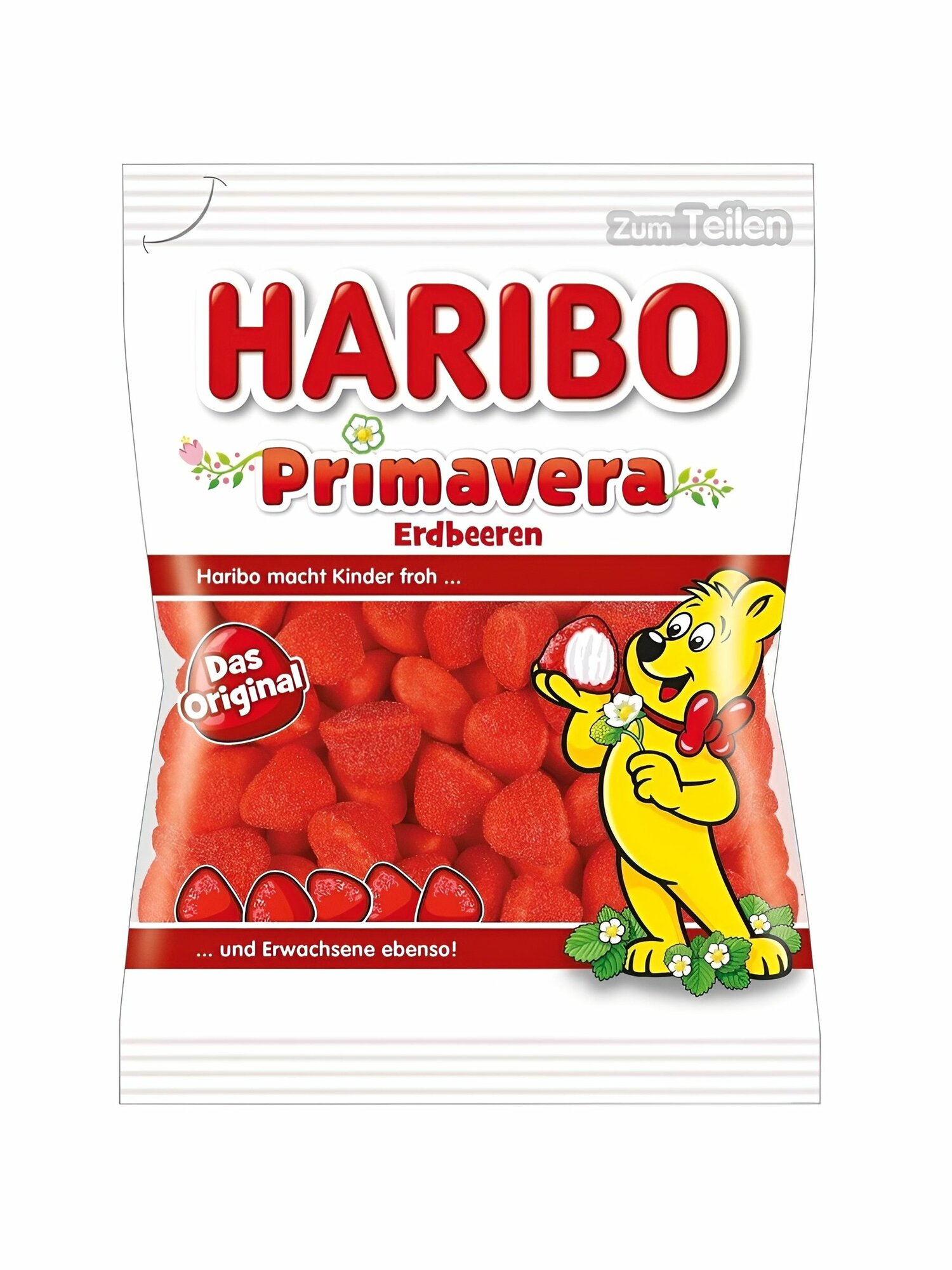 Мармелад жевательный Haribo Primavera Erdbeeren / Харибо Весенняя Клубника,100 гр. (Германия)