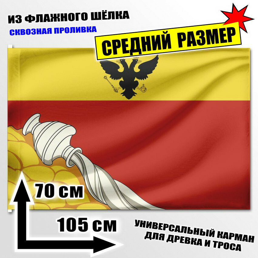 Флаг средний Воронежа 105x70 см