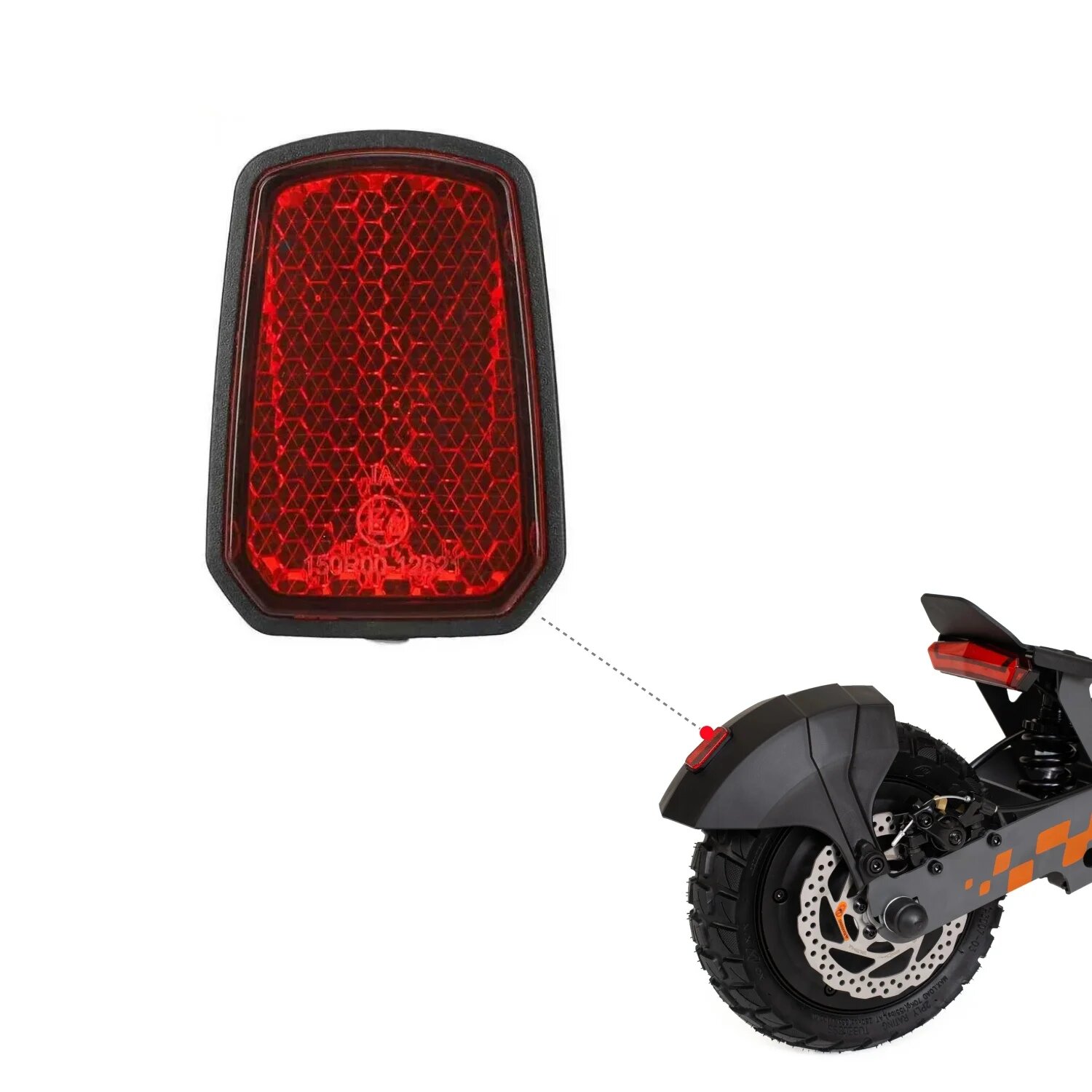 Задний красный отражатель для скутера Kukirin G2, Reflector