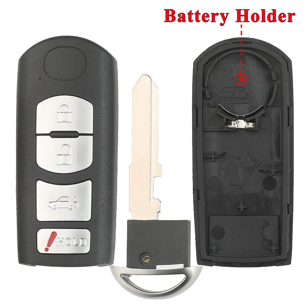 Сменный корпус ключа-пульта jingyuqin для Mazda 2, 3, 6, CX-3, CX-5, MX-5, M3, M6 KD Keydiy 4BUTTONS