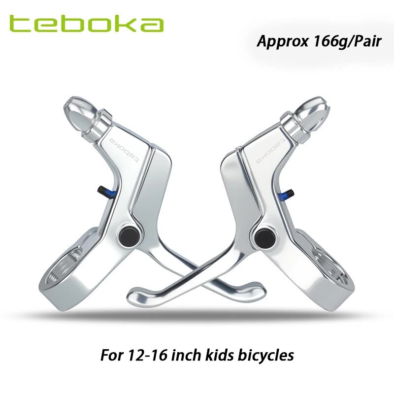Тормоза TEBOKA VL-350D Silver, белые, для детского велосипеда 12-16"