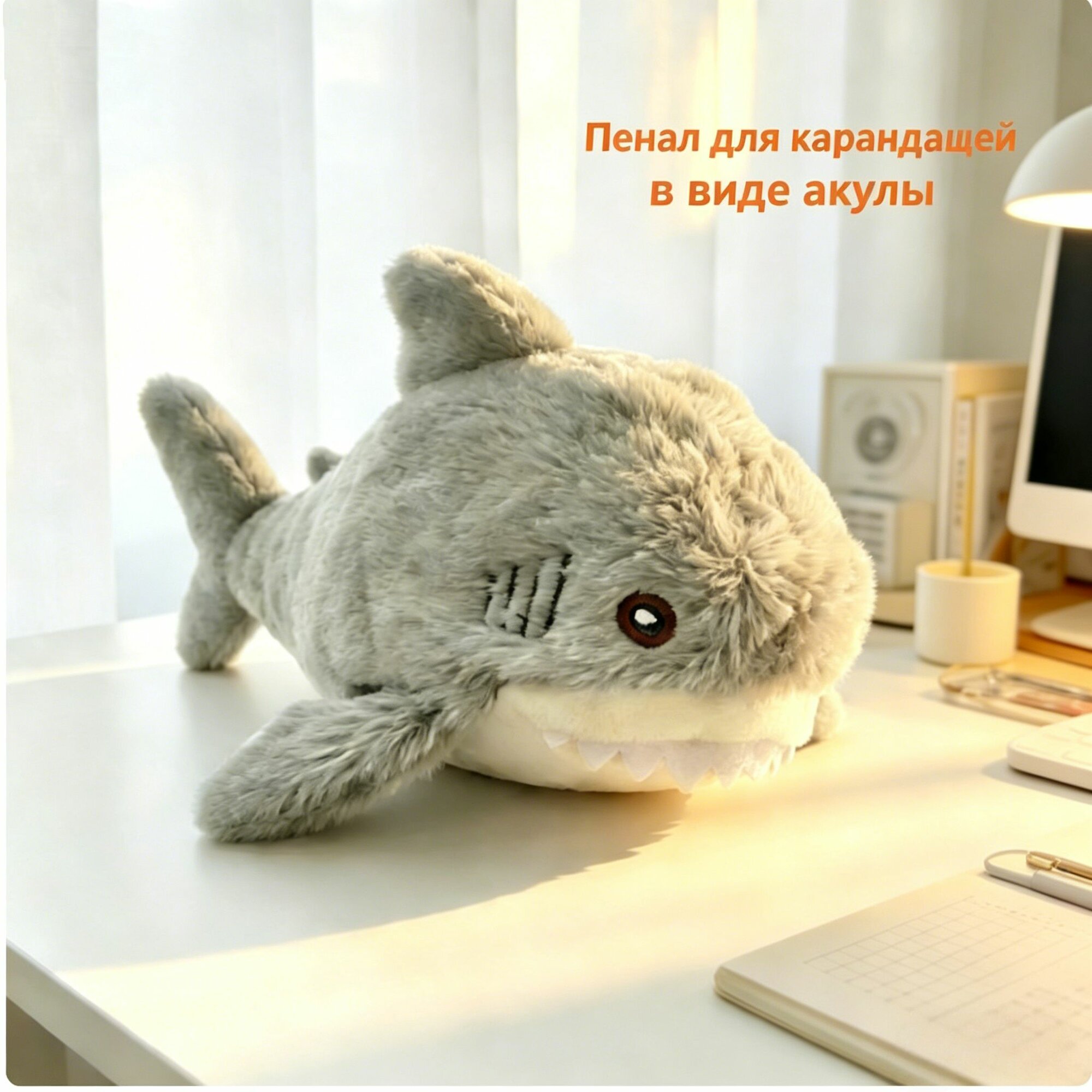 Пенал для карандашей в виде акулы