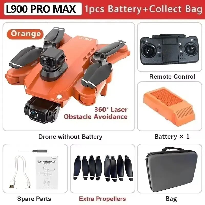 Дрон QIESIWEI L900 Pro MAX GPS 4K с камерой