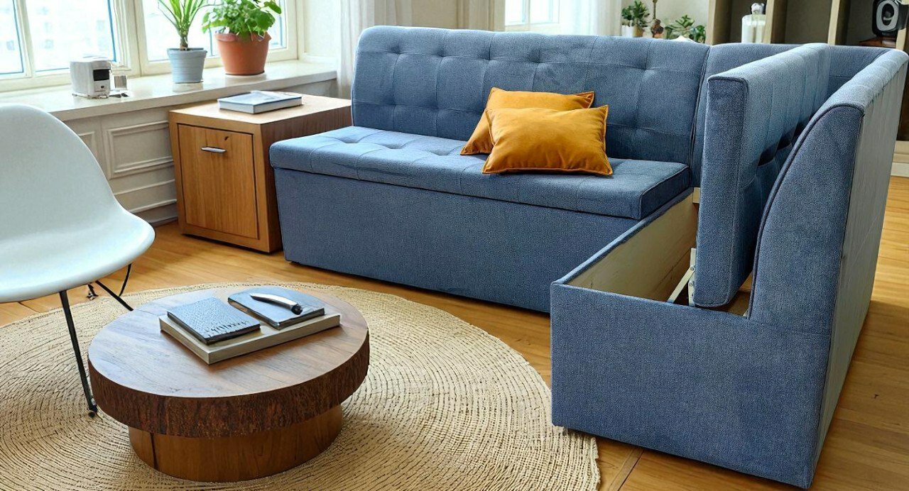 Кухонный уголок "Италия" со спальным местом 200-120 правый угол, антикоготь