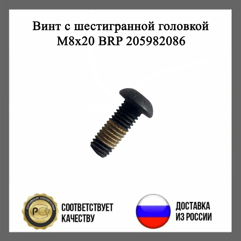 Винт с шестигранной головкой M8x20 BRP 205982086