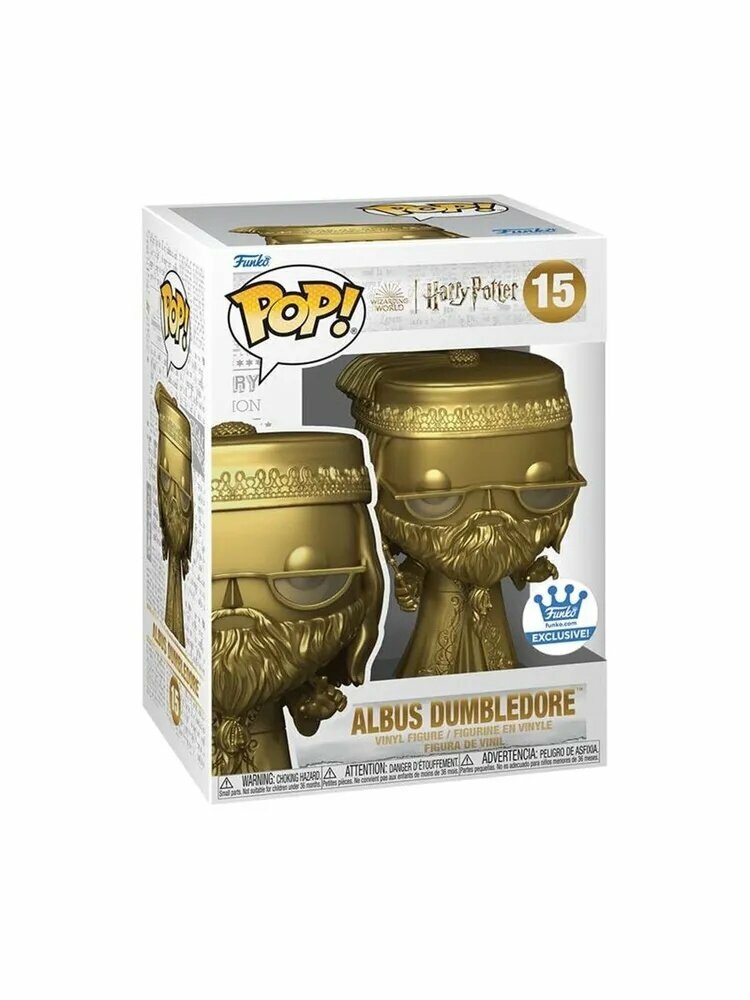 Фигурка Funko Pop! #15 Harry Potter Movies Series Action Figures Albus Dumbledore (Metallic Gold) - 3.75 Inches