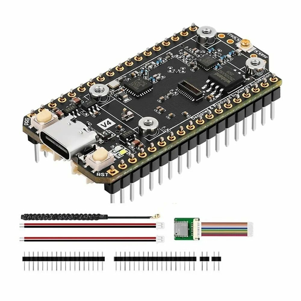 (R E W C) Комплект Отладочной Платы Heltec V4 Meshtastic WiFi LoRa 32 С Мягкой Антенной Для